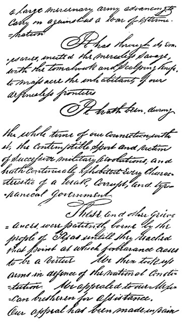 Texas History Page - Texas Declaration of Independence